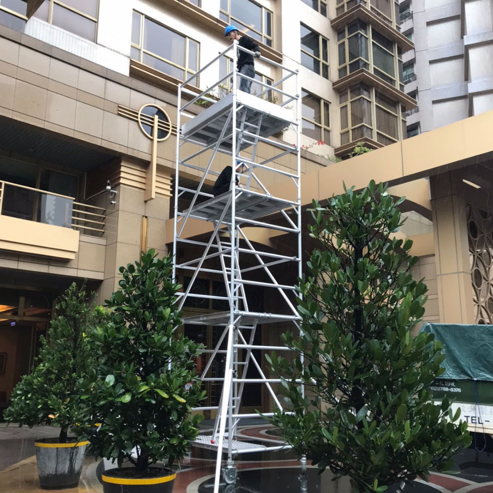 Aluminum mobile tower(DOUBLE PLATFORM)(CY-140180) - Dofair Co. Ltd