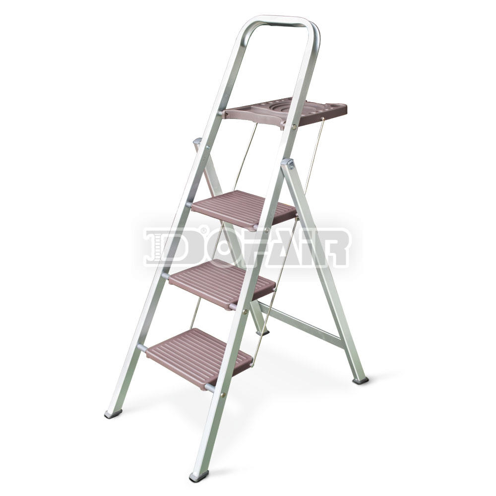 Alu. 3-Step Stool with Tool Tray(CY-LP360T) - Dofair Co. Ltd